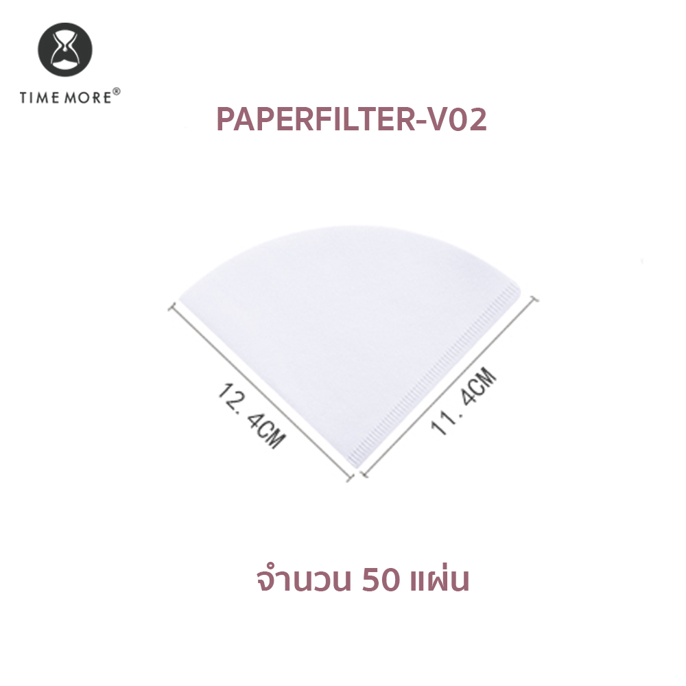 Timemore Filter Paper กระดาษกรอง Paper Filter V01/V02 จำนวน 100 แผ่น ...