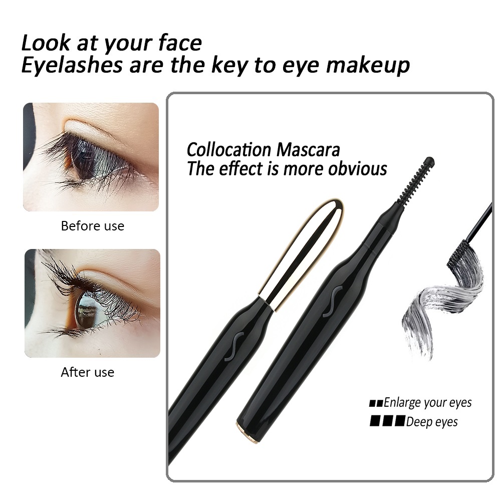 Women Makeup Electric Heated Eyelash Curler Long Lasting Eye Lash Perm ...