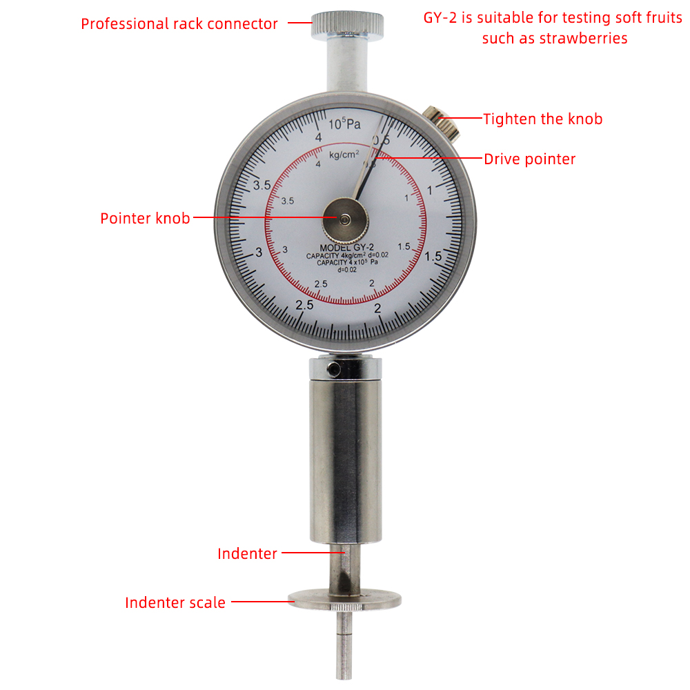 GY-2 Pointer Fruit Hardness Tester Fruit Penetrometer Oranges Apples ...