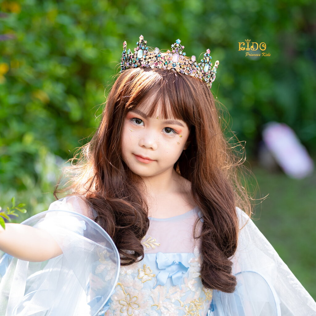 มงกุฎเด็ก มีหน้าร้าน ตรงปก พร้อมส่งM043 มงกุฎ ครอบหัวสีทอง ประดับด้วยเพชรหลากสี น่ารักมาก - Kido ...