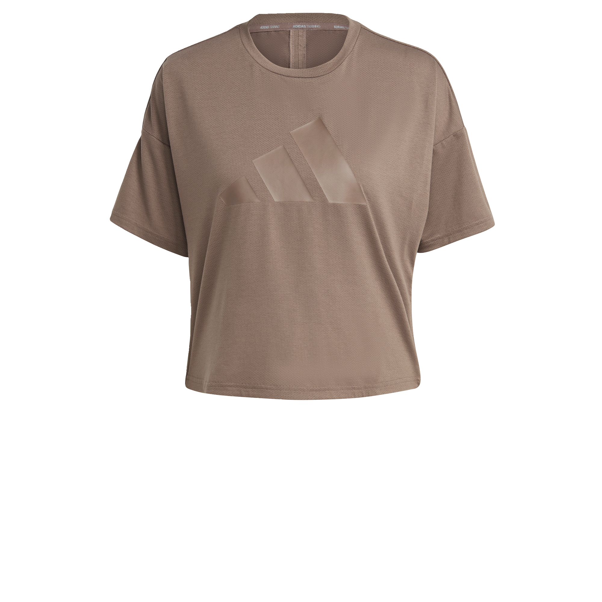 adidas เทรนนิง เสื้อยืด Train Icons 3-Bar Logo ผู้หญิง สีน้ำตาล HS2343 ...