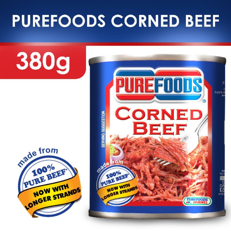 Product of PHI🌺 (1 Pc)🌺 Pure Foods Corned Beef 380g🌺 | Lazada.co.th