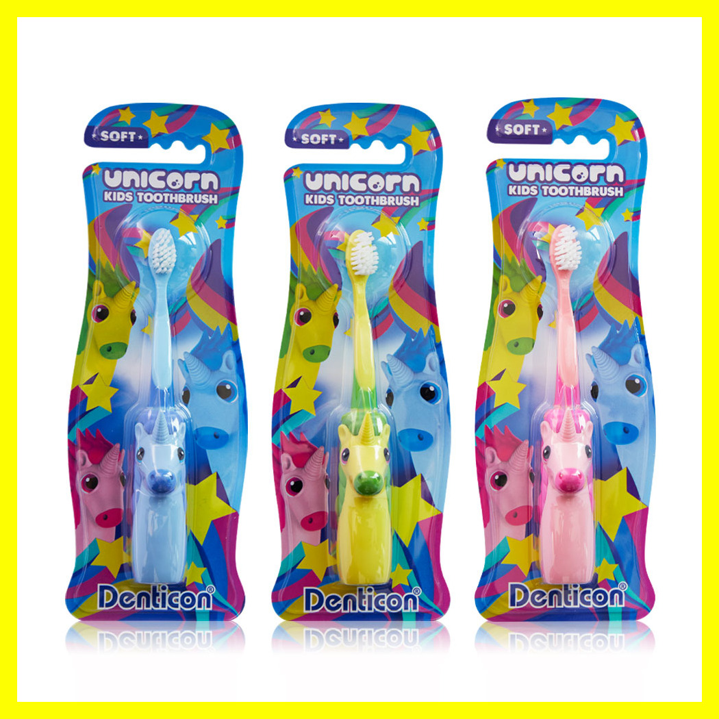 Denticon Kids Toothbrush Unicorn For 6-12 Years Random 1pcs - KONNIE ...