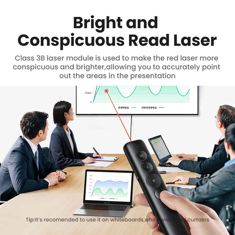 UGREEN Remote Controller Presenter Wireless Pen 2.4Ghz USB Adapter ...