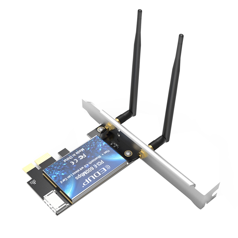 EDUP PCI-E 600Mbps WiFi Card Bluetooth 4.0 Adapter 2.4GHz/5GHz Dual ...