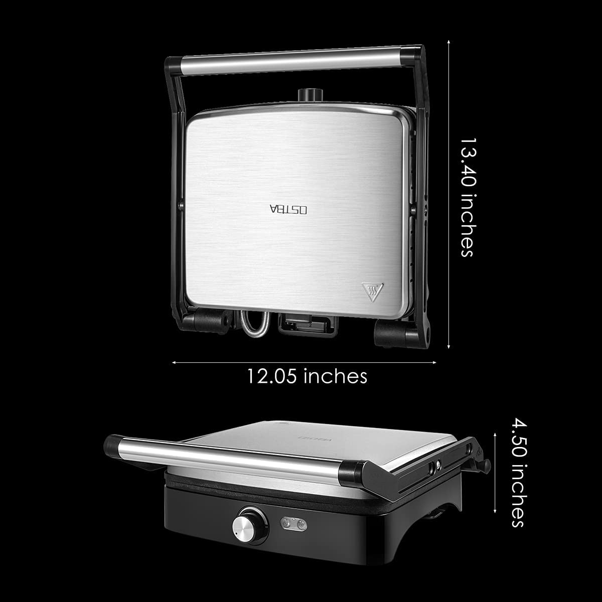 Panini Press Grill Indoor Grill Sandwich Maker with Temperature Setting ...