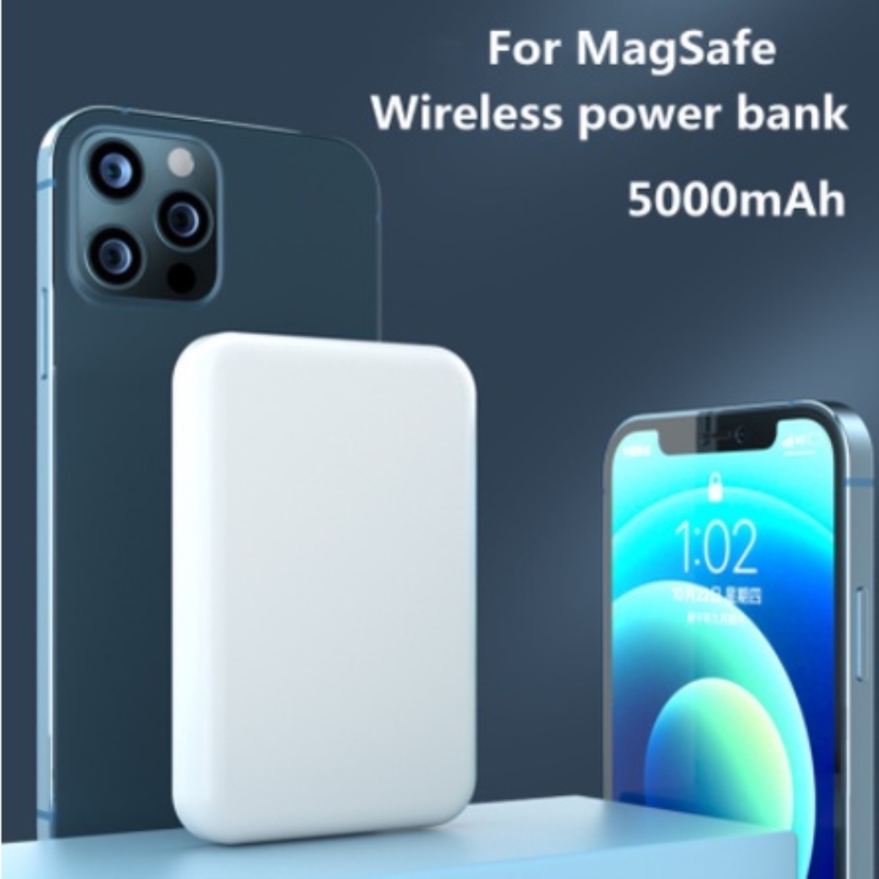 ☁ magsafe powerbank iphone 5000mAh พาวเวอร์แบงค์ไร้สาย wireless ...
