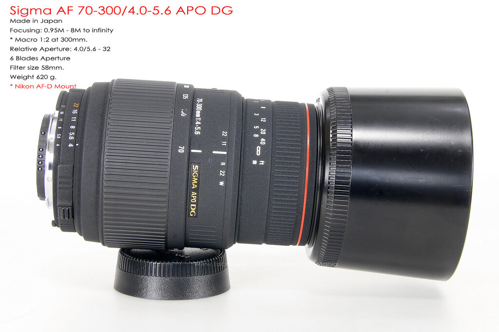 Sigma AF 70-3004.0-5.6 APO DG Macro Nikon AF-D Mount ...