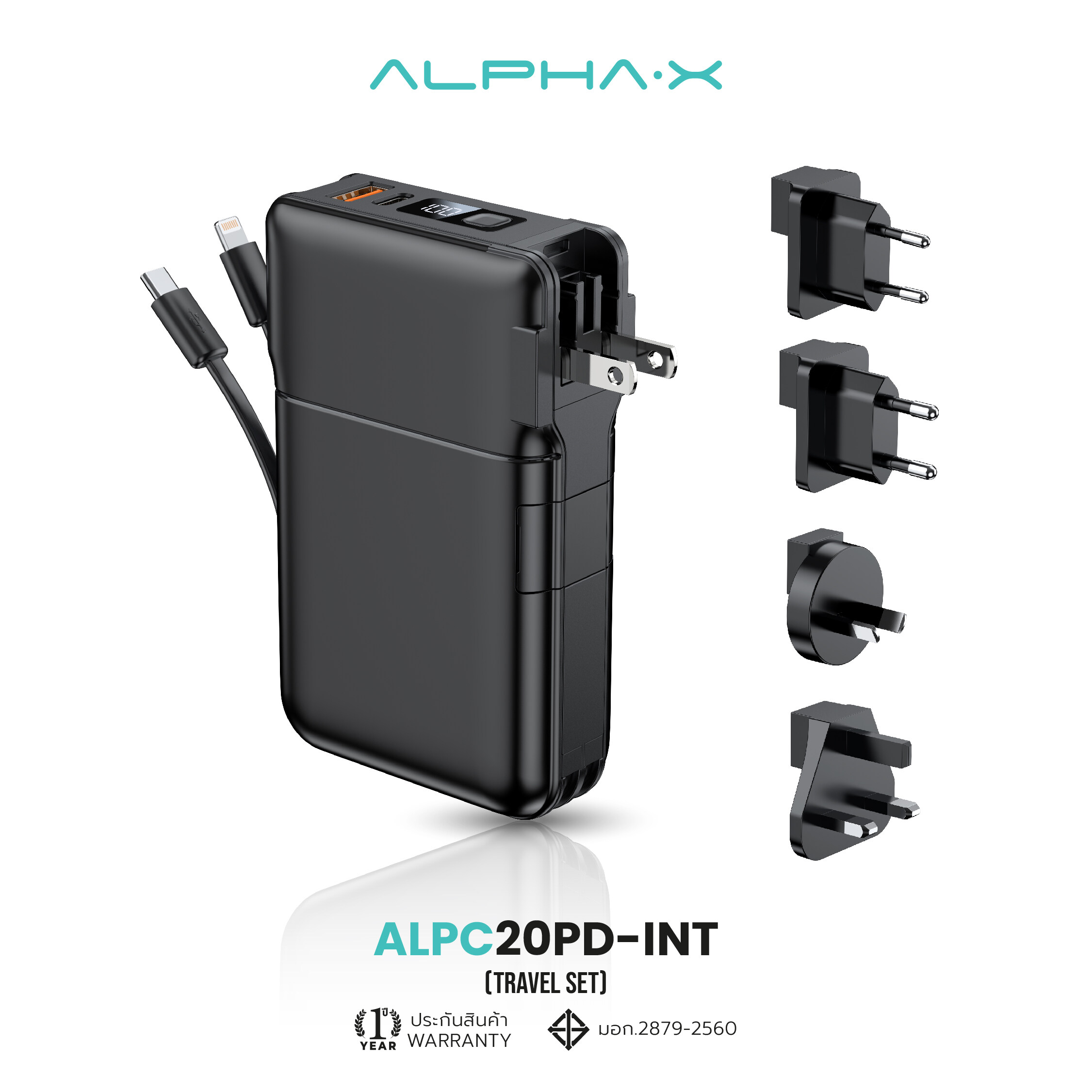สินค้าใหม่ ALPHAX C100W-PD Powerbank 20000mAh Fast Charging (QC 3.0) PD100W พาวเวอร์แบงค์ชาร์จ ...