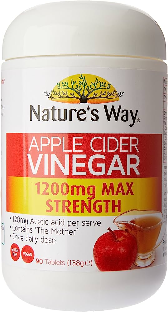 Natures Way Apple Cider Vinegar Tablet 90 Tabs แอปเปิ้ล ไซเดอร์ เวเนก้า ...