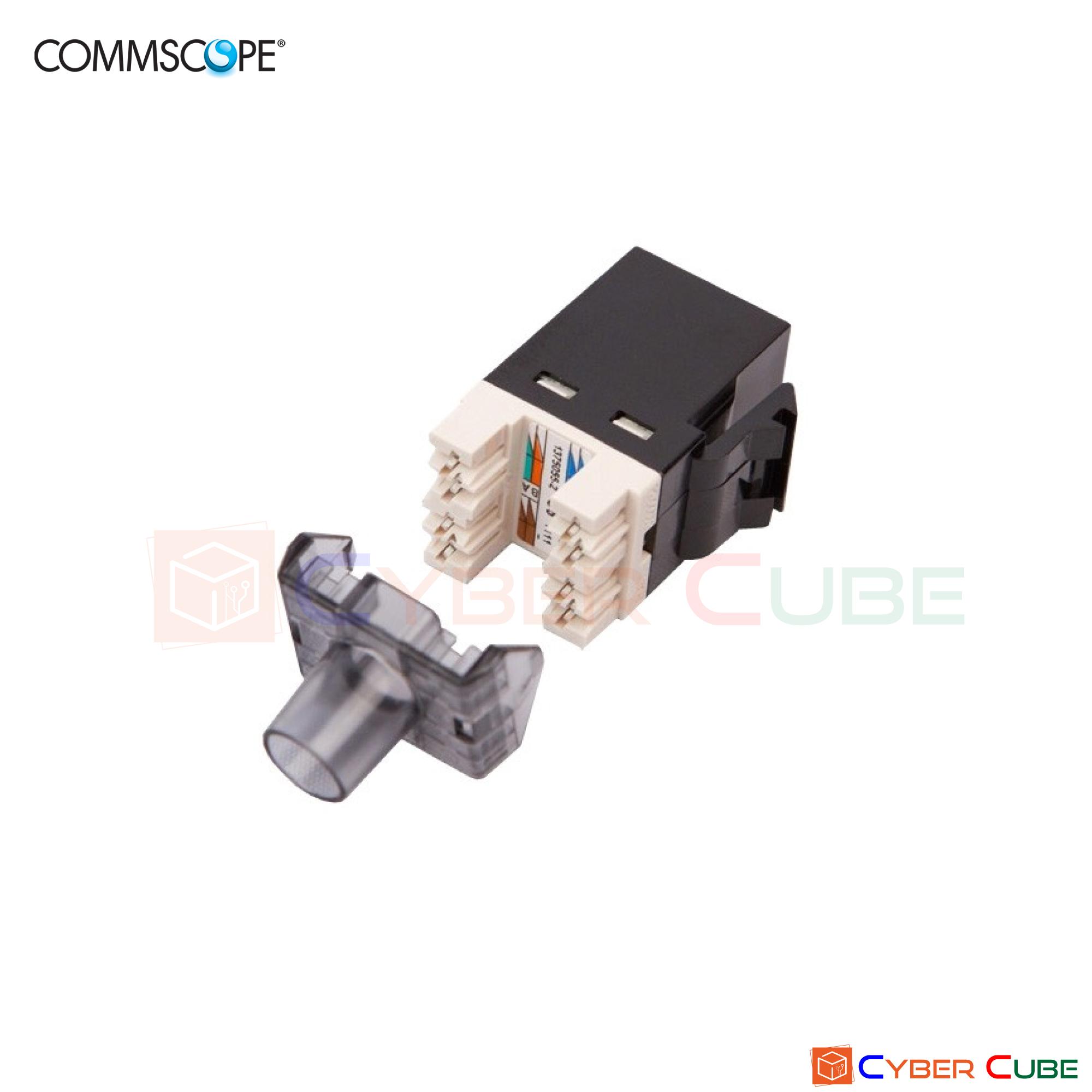 COMMSCOPE AM-3600-02 CAT 6 RJ45 MODULAR JACK, BLACK (5 Pcs.) / ตัวเมีย ...