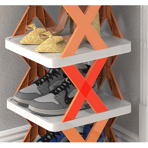 ชั้นวางรองเท้า ใส่รองเท้าแบบเรียบง่าย ขนาดเล็ก เก็บรองเท้าหลายชั้นเข้ามุม B691 - DDSHOP888 ...