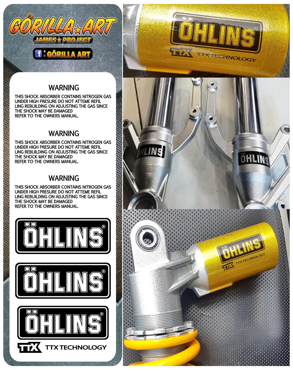 ซื้อที่ไหน สติ๊กเกอร์ติด โช๊คหน้า-หลัง Ohlins TTX Sticker เกรดพรีเมี่ยม ...