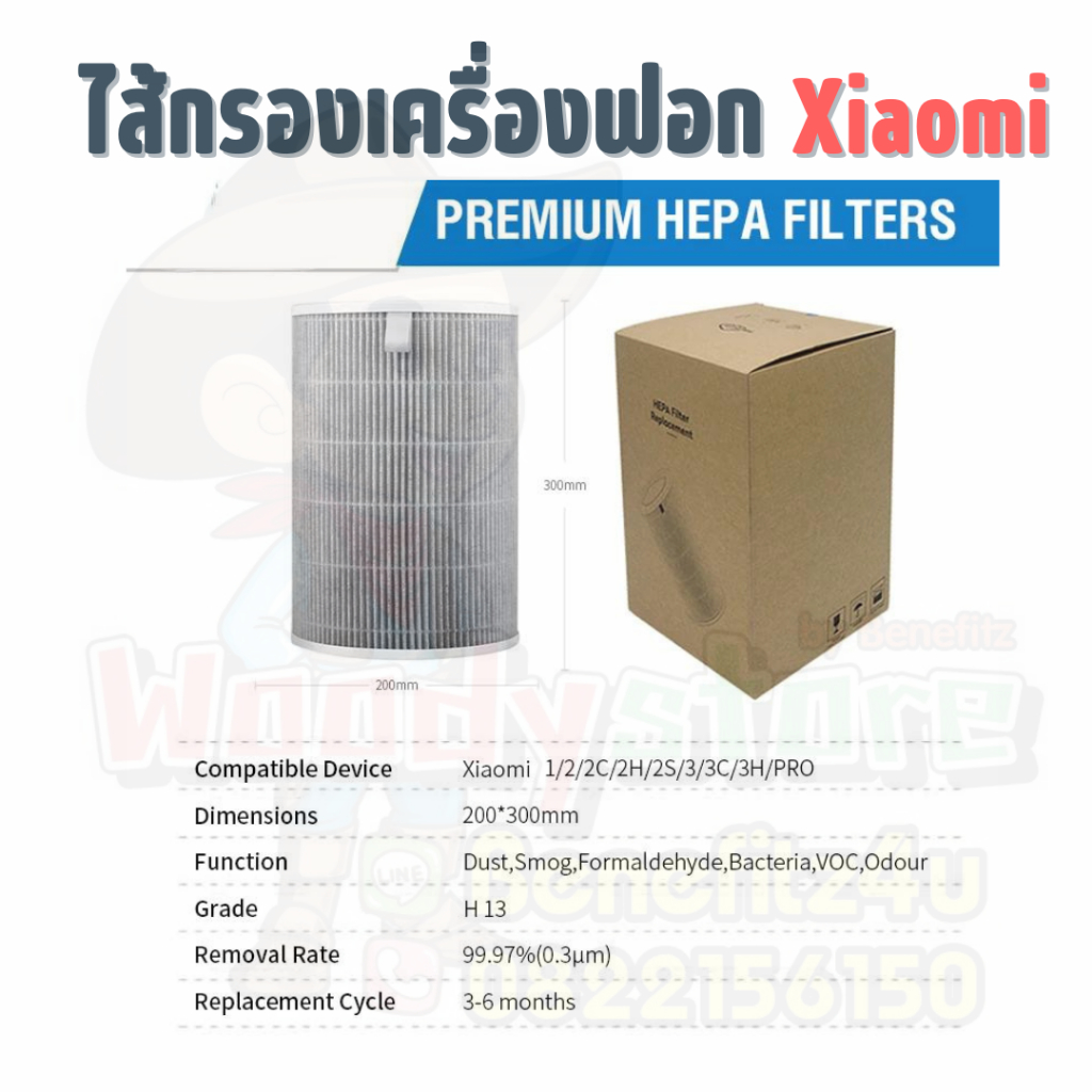 ส่งด่วนทุกวัน(มี RFID) สีม่วง AntibacteriaXiaomi Mi Air filterไส้กรอง ...