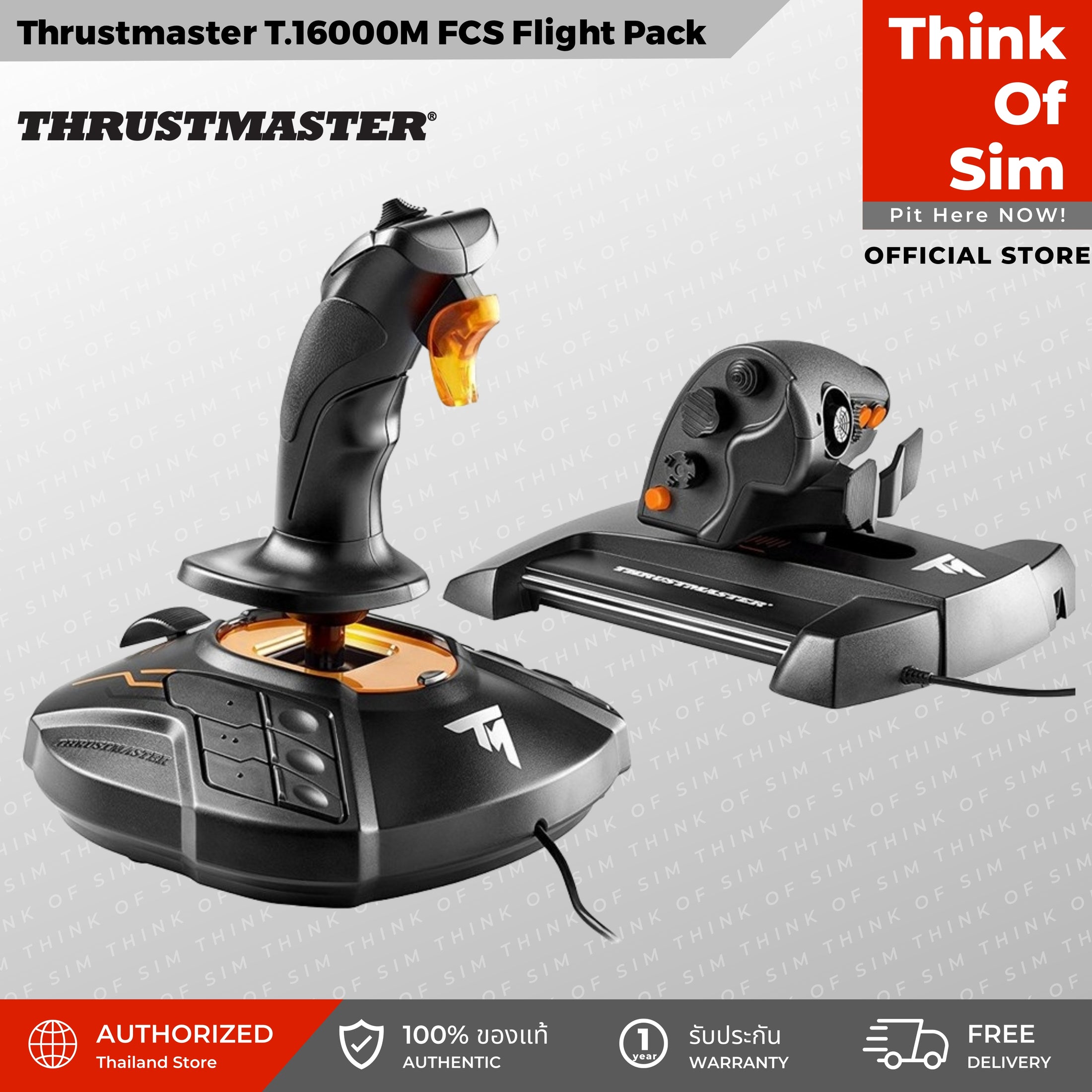 คันเร่ง จอยขับเครื่องบิน ชุดเล่นเกม Thrustmaster T.16000M FCS Flight ...