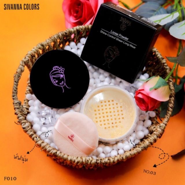 F010 Sivanna Colors Loose Powder Shine Control Sheer Long Wear ซีเวนน่า ...