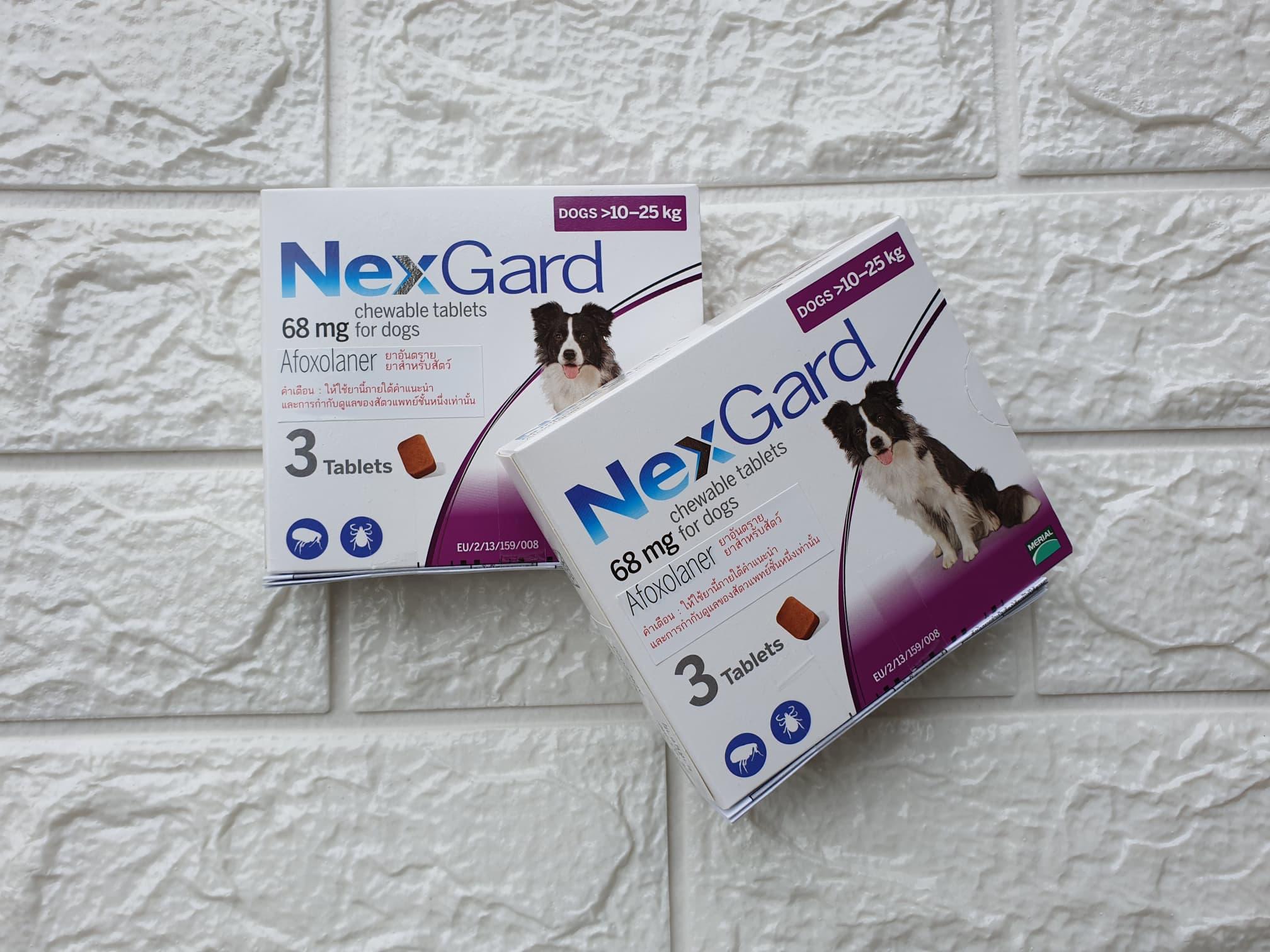 ราคา nexgard for dog 10-25 kg ( 2 กล่อง 6 เม็ด) ป้องกัน เห็บ หมัด สุนัข ...