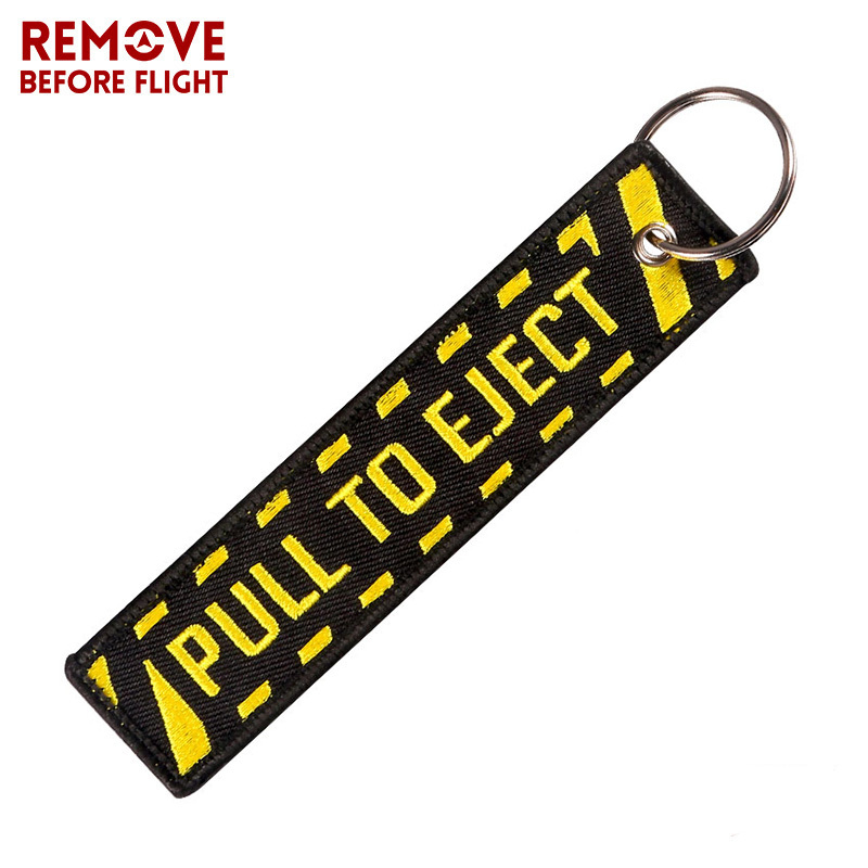 New Pull To Eject Key Chains Striped Embroidery Key Ring for Motorcycle ...