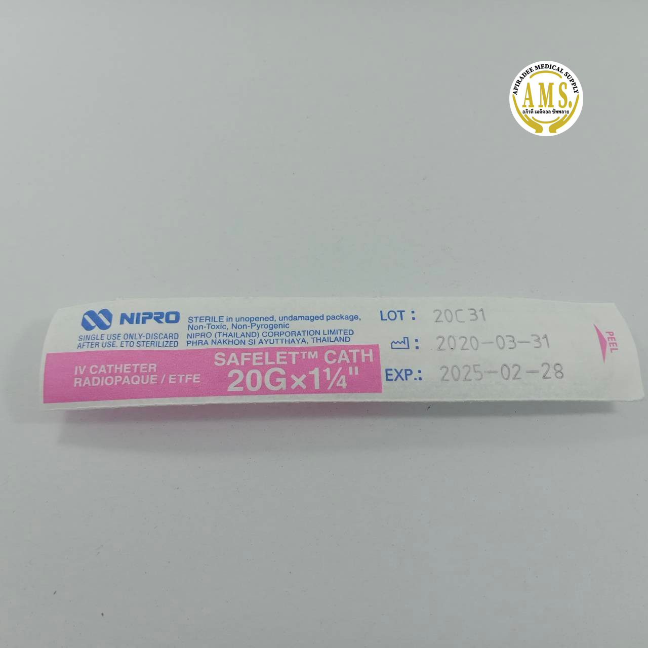 Nipro Safelet Cath เบอร์ 20G x1 14 นิ้ว (บรรจุ 5 ชิ้น) - AMS999 - ThaiPick