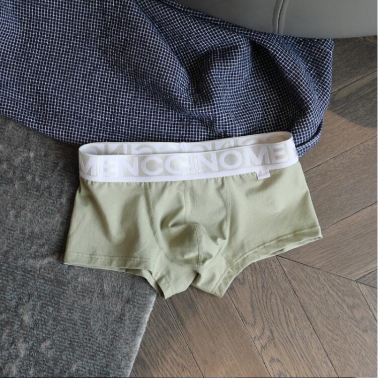 MENCCINO Men's Hip-lifting Solid Color Low-rise Boxer Briefs Youth ...