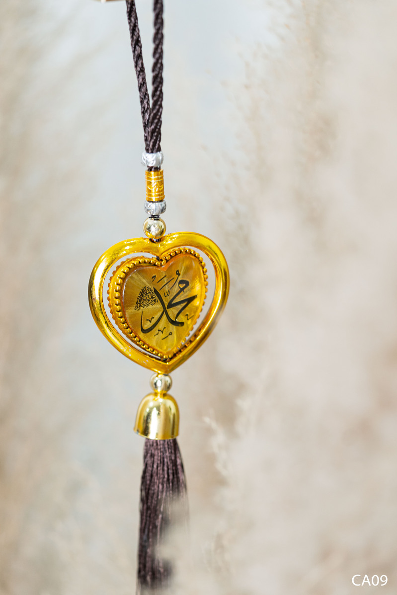 ที่แขวนหน้ารถมุสลิม CA09 รูปหัวใจ หรือแขวนตามบ้าน พร้อมกับพู่สวยงามมากๆ ...