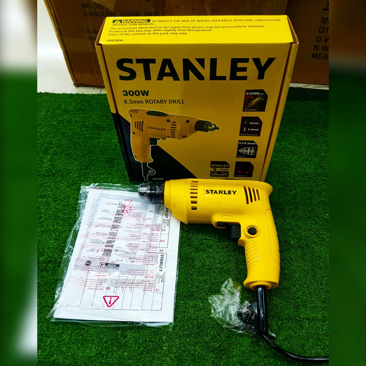 STANLEY สว่านไฟฟ้า รุ่น SDR3006 300วัตต์ 6.5MM.(2หุล) เจาะไม้ เจาะเหล็ก ...