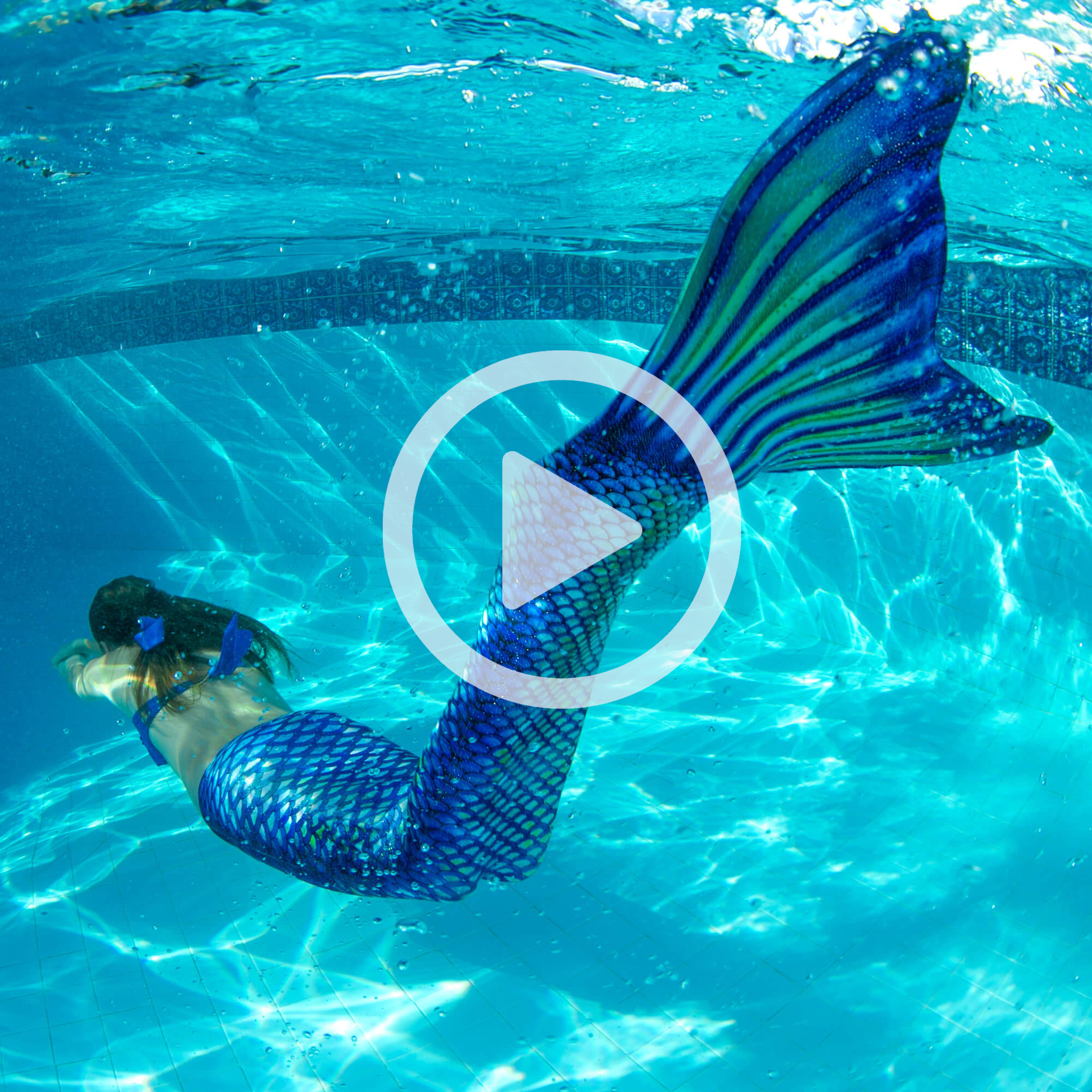 สินค้าแนะนำ ชุดว่ายน้ำเด็กผู้หญิง Spark Mermaid Tail 4 ชิ้นพร้อม ...