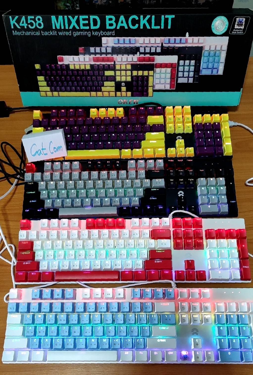Keyboard Gaming Mechanical OKER K458 MIXED BACKLIT BLUESWITCH รับประกัน ...