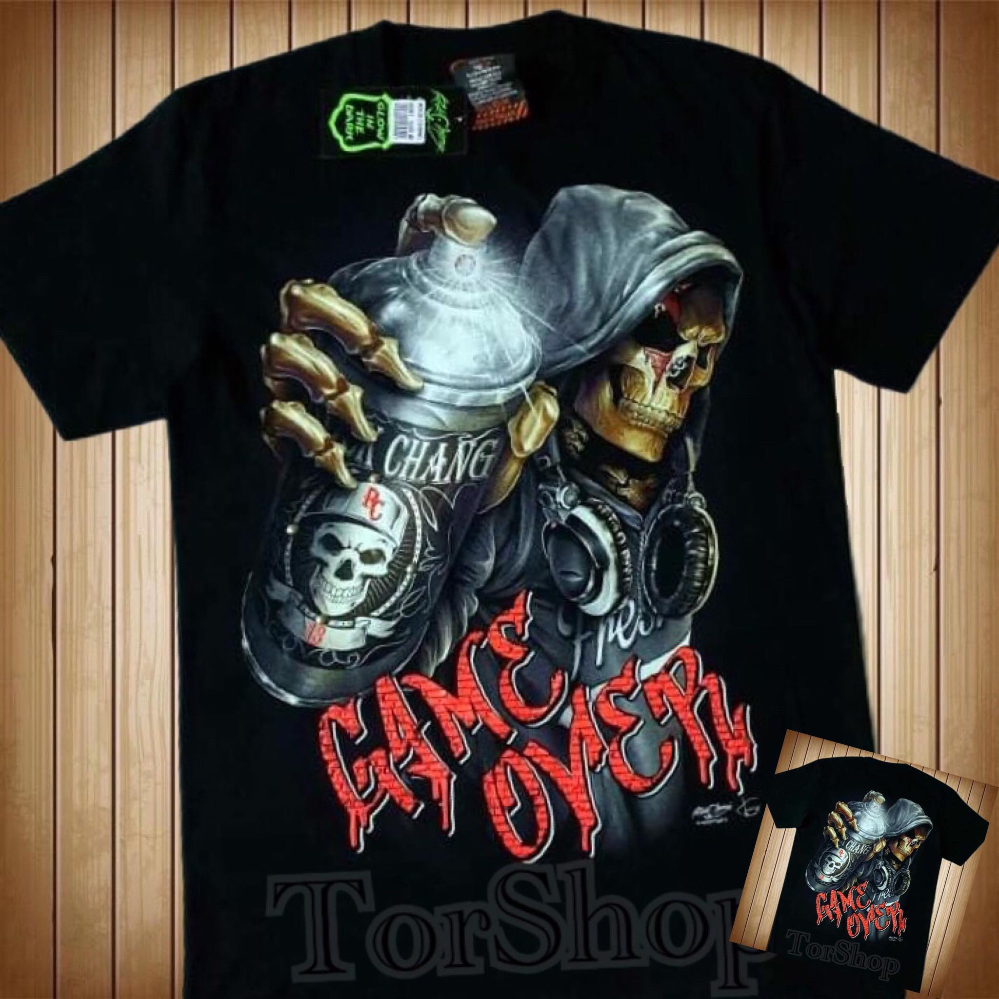 ROCK CHANG T-Shirt 3D - 4D งานจิว ความชัดระดับHD เสื้อเรืองแสง (ไซส์ ...