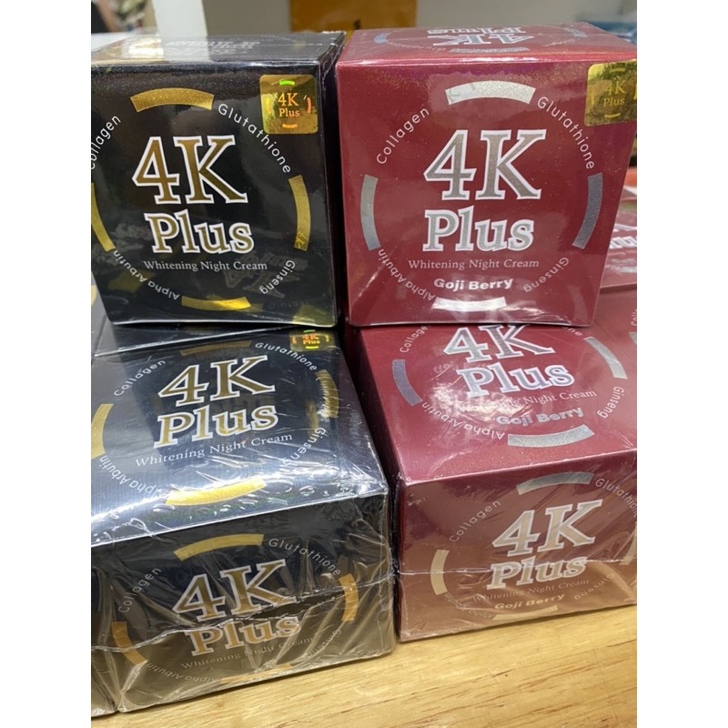 ครีม 4K Plus GOJI BERRY Whitening Night Cream แท้(แดง) (1ปุก ...