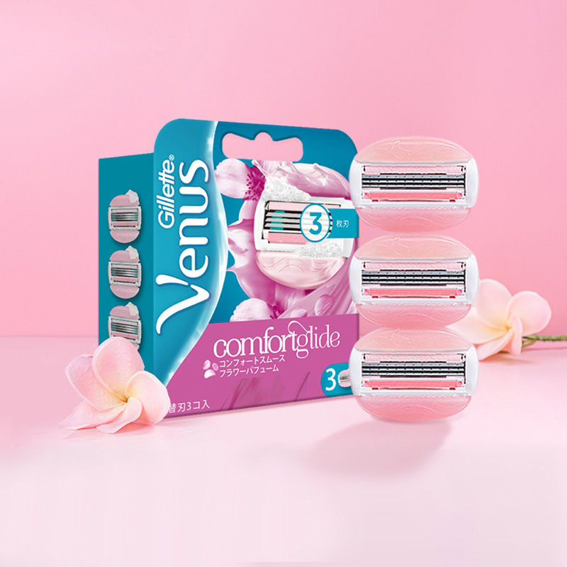 Gillette Women Razor Venus Breeze 3 Layers Stainless Steel Shaving ...