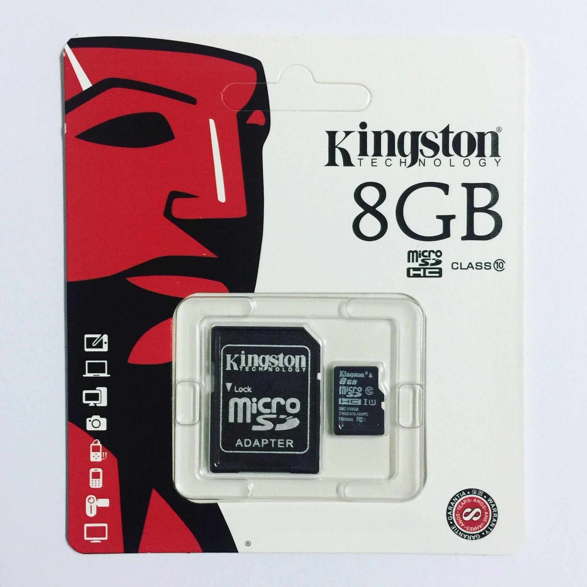 Kingston Memory Card Micro SDHC 8 GB Class 10 คิงส์ตัน เมมโมรี่การ์ด SD ...