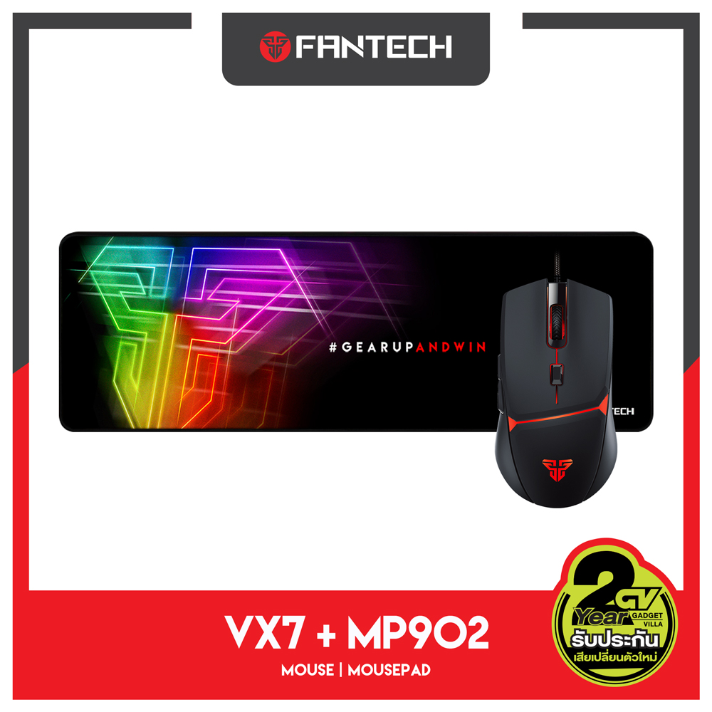 FANTECH VX7 CRYPTO Macro Key Gaming Mouse เมาส์เกมมิ่ง แฟนเทค ความแม่นยำปรับ DPI 200-8000 ปรับ ...