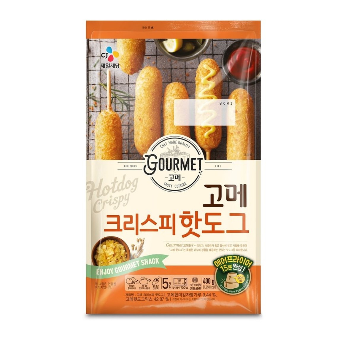 [Original] 고메크리스피핫도그 CJ Gourmet Crispy Hot Dog (ฮอทดอกขนมปังเกาหลี ...