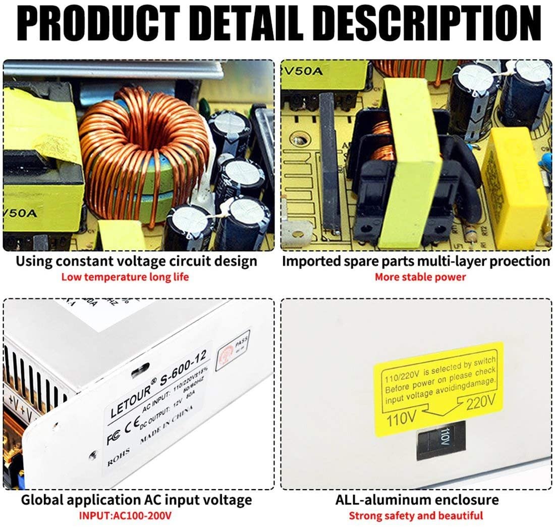 รับประกัน 1 ปี ตู้จ่ายไฟ สวิตชิ่ง 12V 50Amp กล้องวงจรปิด 18 จุด ไฟ LED กล่องแปลงไฟ หม้อแปลงไฟ ...