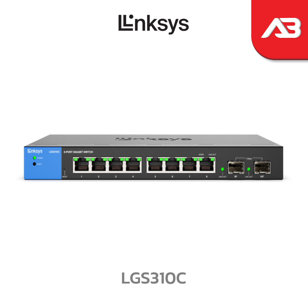LINKSYS 8-Port Managed Gigabit Ethernet Switch with 2 1G SFP Uplinks ...