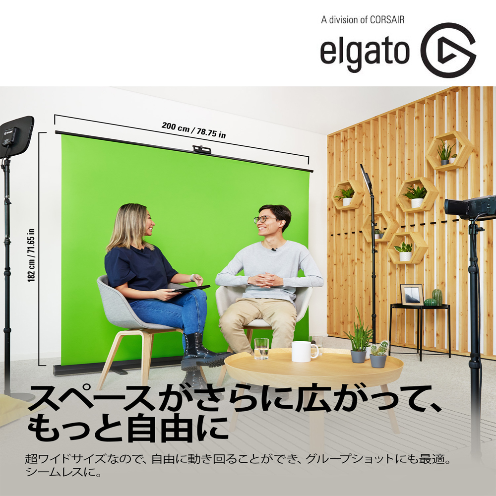 ELGATO Streaming Accessories PORTABLE GREEN SCREEN XL 10GBG9901 ...