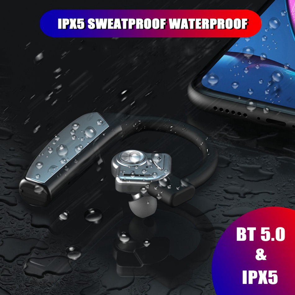 Wireless Earphone Bluetooth Headphones Handsfree Business Headset Drive ...