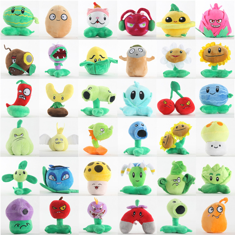 15-20cm Plants VS Zombies 2 Toy Peashooter Cartoon Plush Anime Figures ...