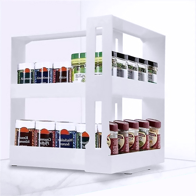 Kitchen Rotating Rack Tray for Condiments Spice Storage Bottles Lazy ...