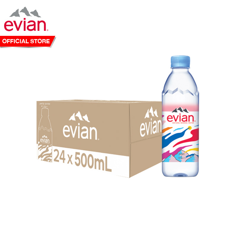 แพ็ค 24 เอเวียง น้ำแร่ธรรมชาติ ขวดพลาสติก 500 มล. แพ็ค 24 ขวด Evian Natural Mineral Water 500 ml ...