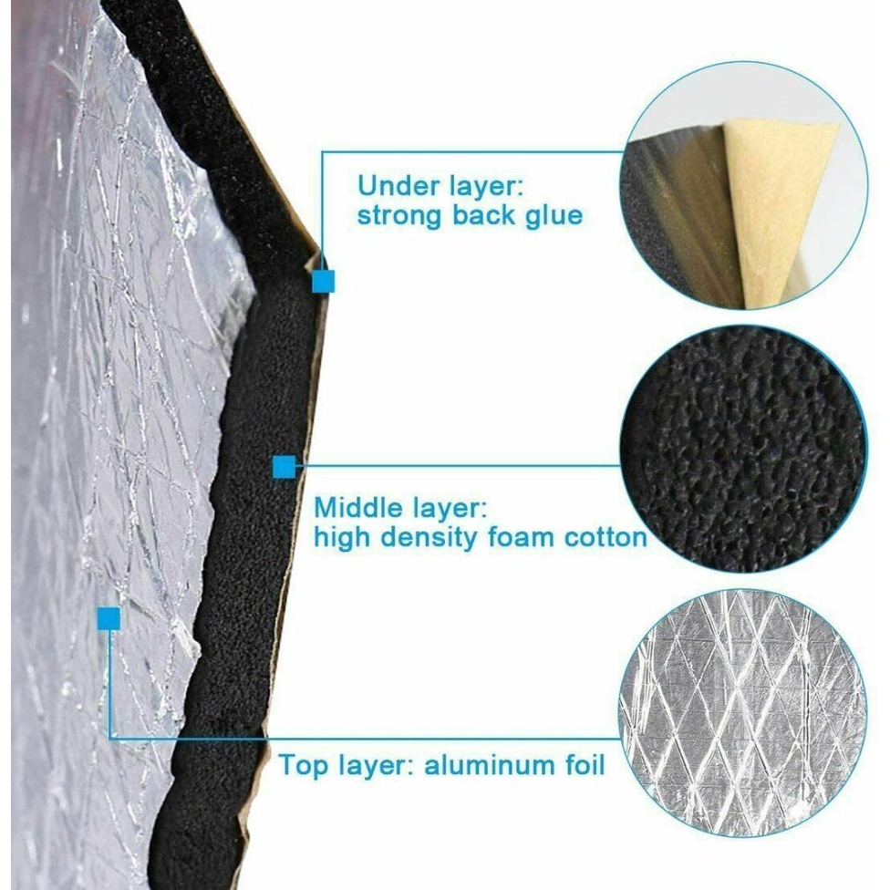 200X 50 cm 5mm mat car sound absorbing pad Sound deadening damper for ...