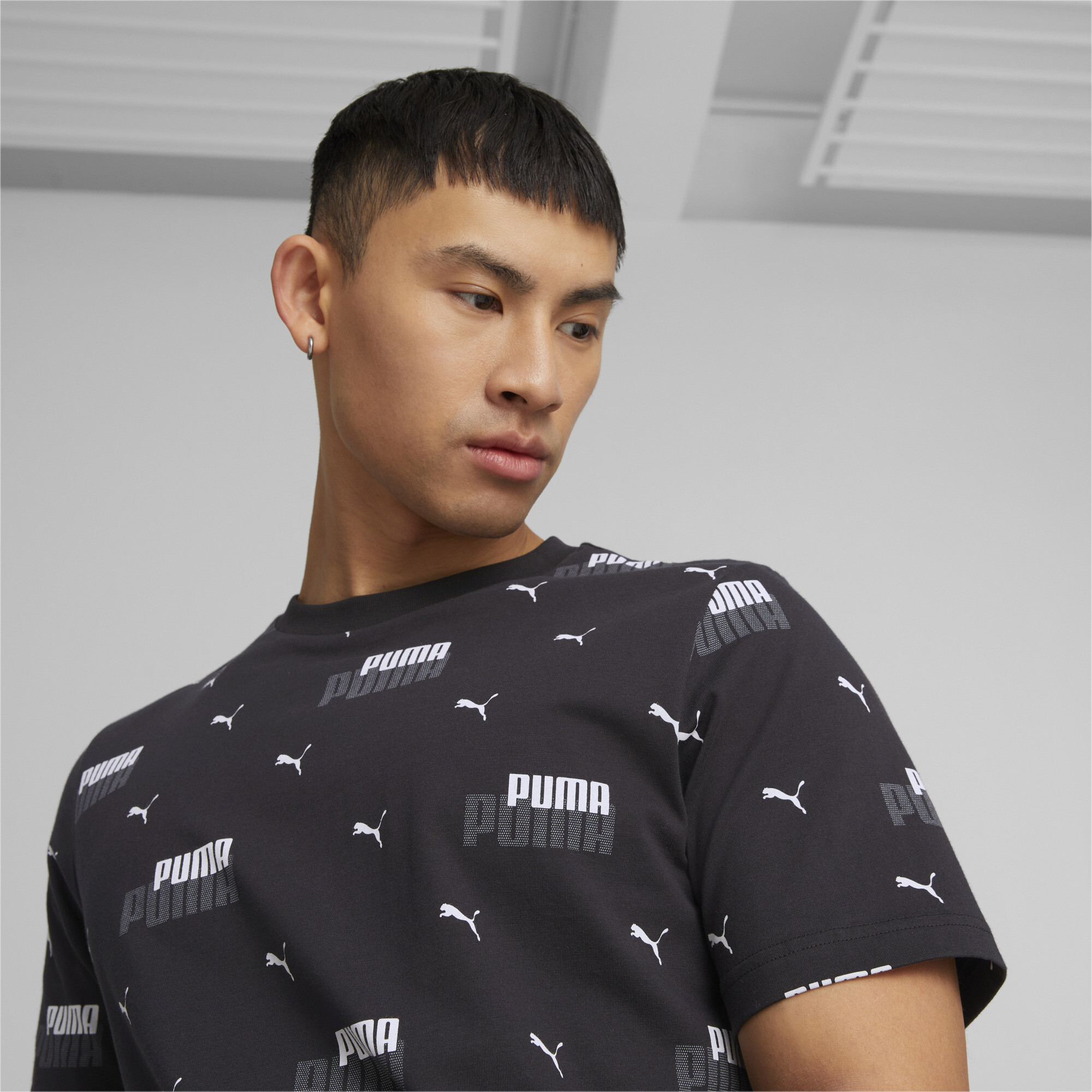 PUMA BASICS - เสื้อเชิ้ตโปโลผู้ชาย Essentials สีดำ - APP - 58667601 ...