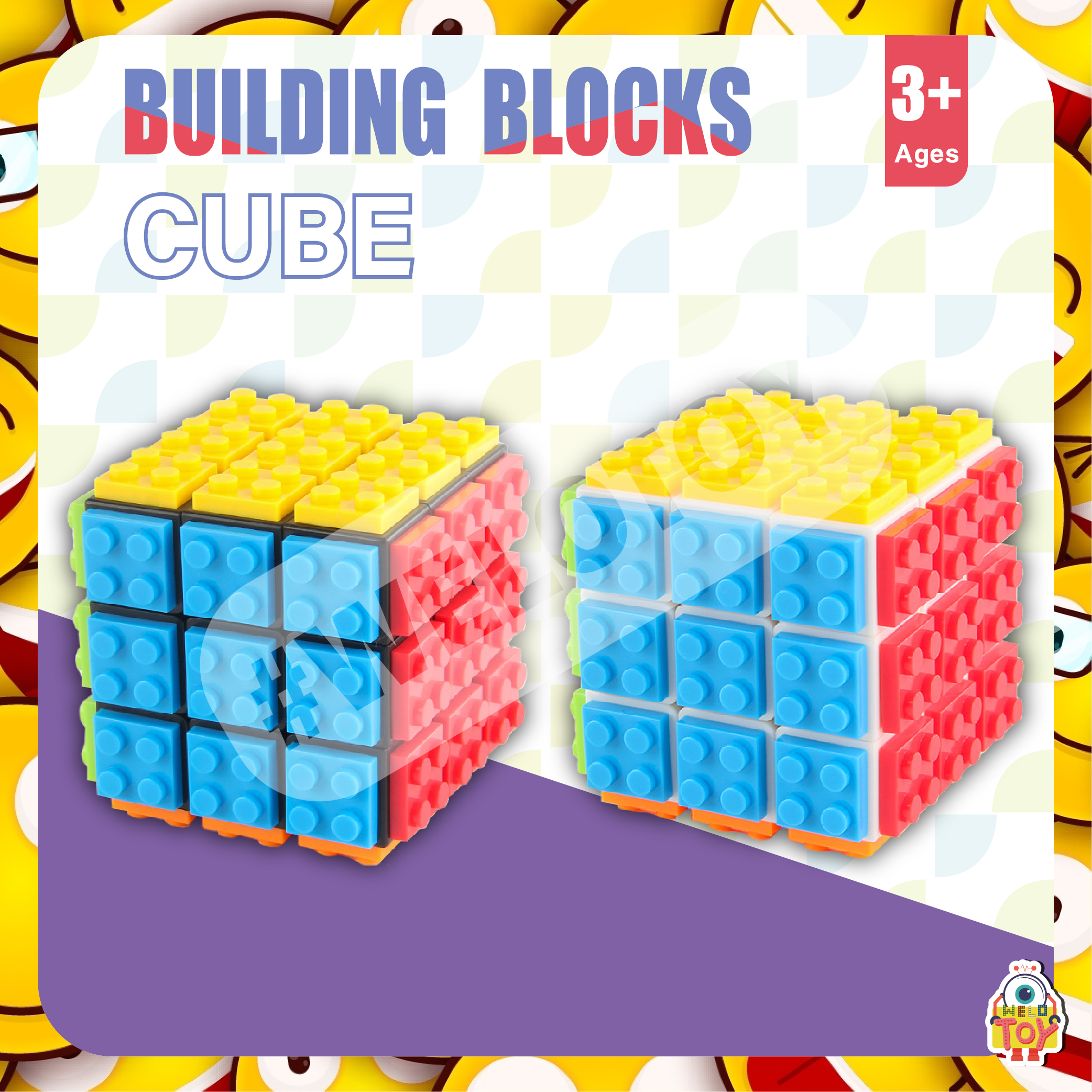 รูบิคตัวต่อ BUILDING BLOCKS CUBE 3*3 ของเล่นสุดฮิต แบบใหม่ ฝึกสมอง ฝึก ...