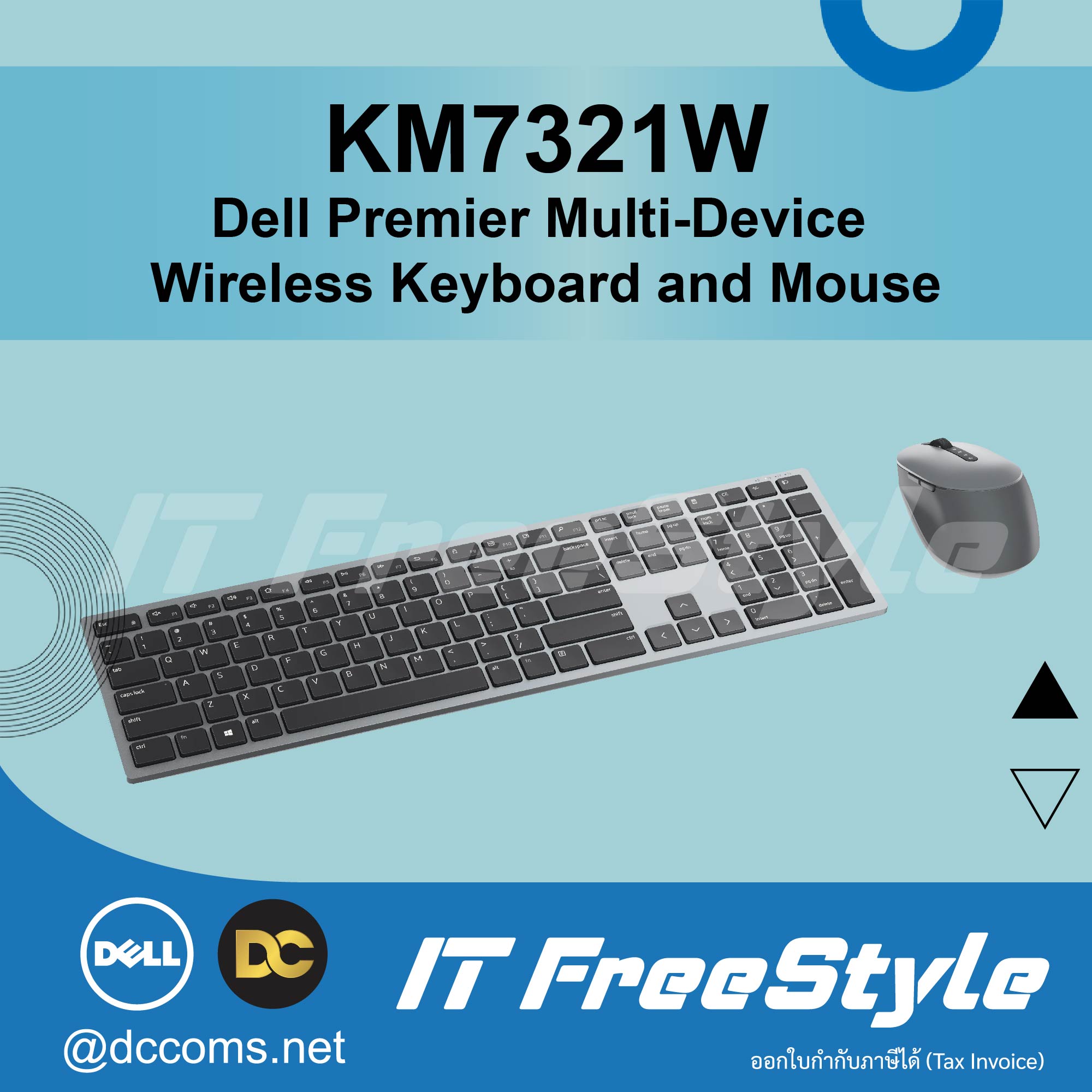 Dell Premier Multi-Device Wireless Keyboard and Mouse KM7321W - IT ...