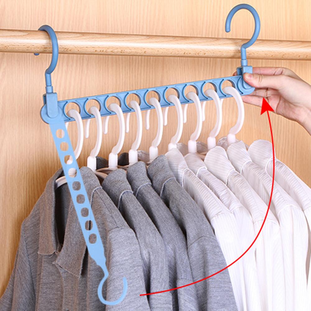 1PC 9-hole Super Saving Space Rotating Multifunction Magic Hanger ...