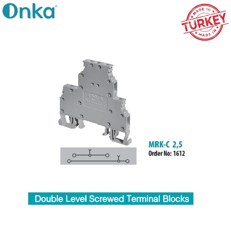 สกรู เทอร์มินอล บล็อก แบบ 2 ชั้น / Double Level Screwed Terminal Block / - Onka (Made in Turkey ...