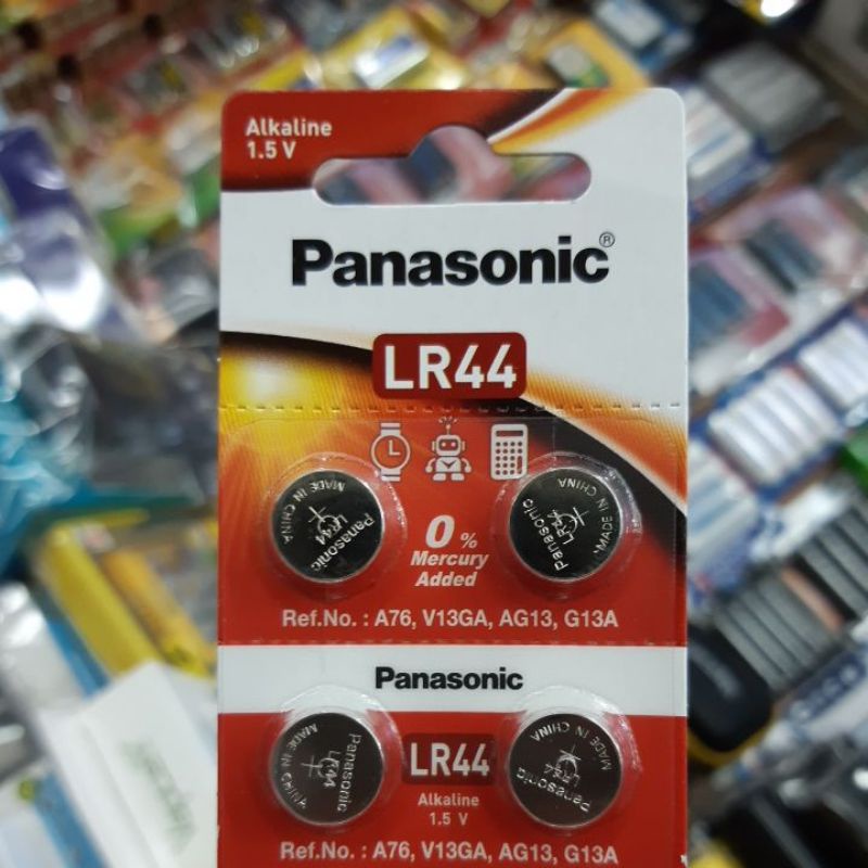 แบต (ของแท้บริษัทโฉมใหม่) ถ่าน Panasonic LR44, A76, AG13, L1154F 1.5V ...