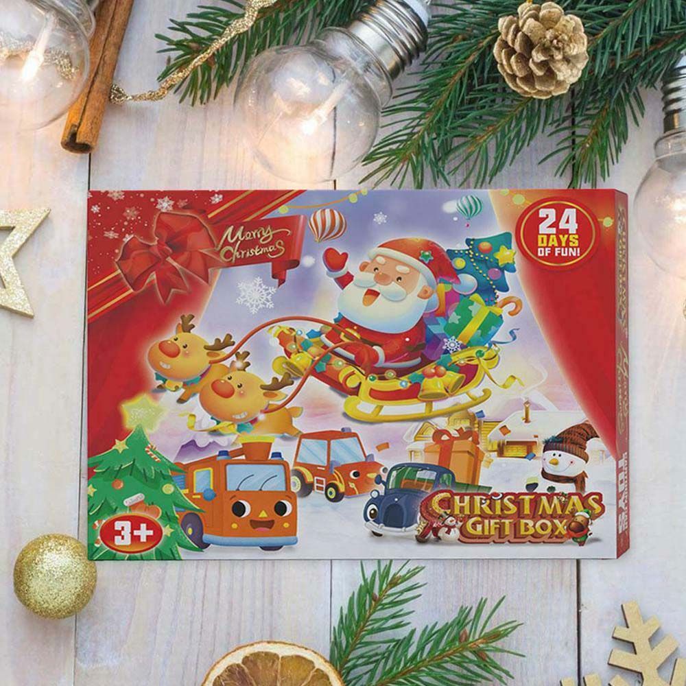 24 PCS Pulls Back Cars Toy Set Christmas Countdown Calendar Blind Gift ...