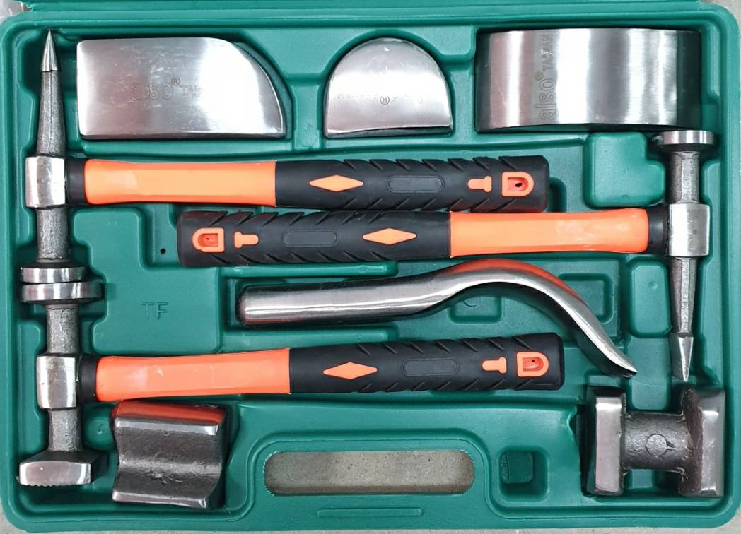 ชุดค้อนเคาะซ่อมตัวถังรถ 9ชิ้น ALSO พร้อมกระเป๋าพลาสติค Sheet Metal Set ...